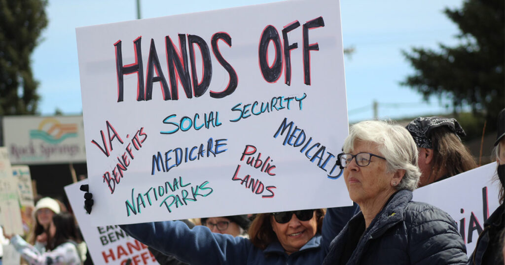 Rock Springs Hands Off Protests Draws Attention Saturday - SweetwaterNOW
